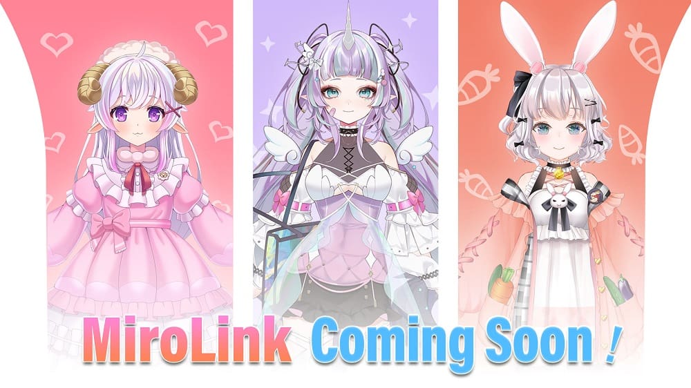 Mirolive將推出全新Vtuber組合「MiroLink」公開3名成員人設 - 萌朧動漫情報網