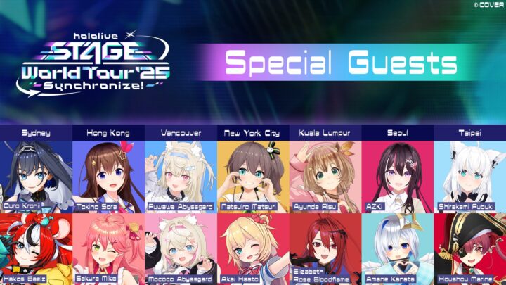 「hololive STAGE World Tour '25 -Synchronize!」台北場將於2026年2月27日舉辦 特別嘉賓為白上吹 ...